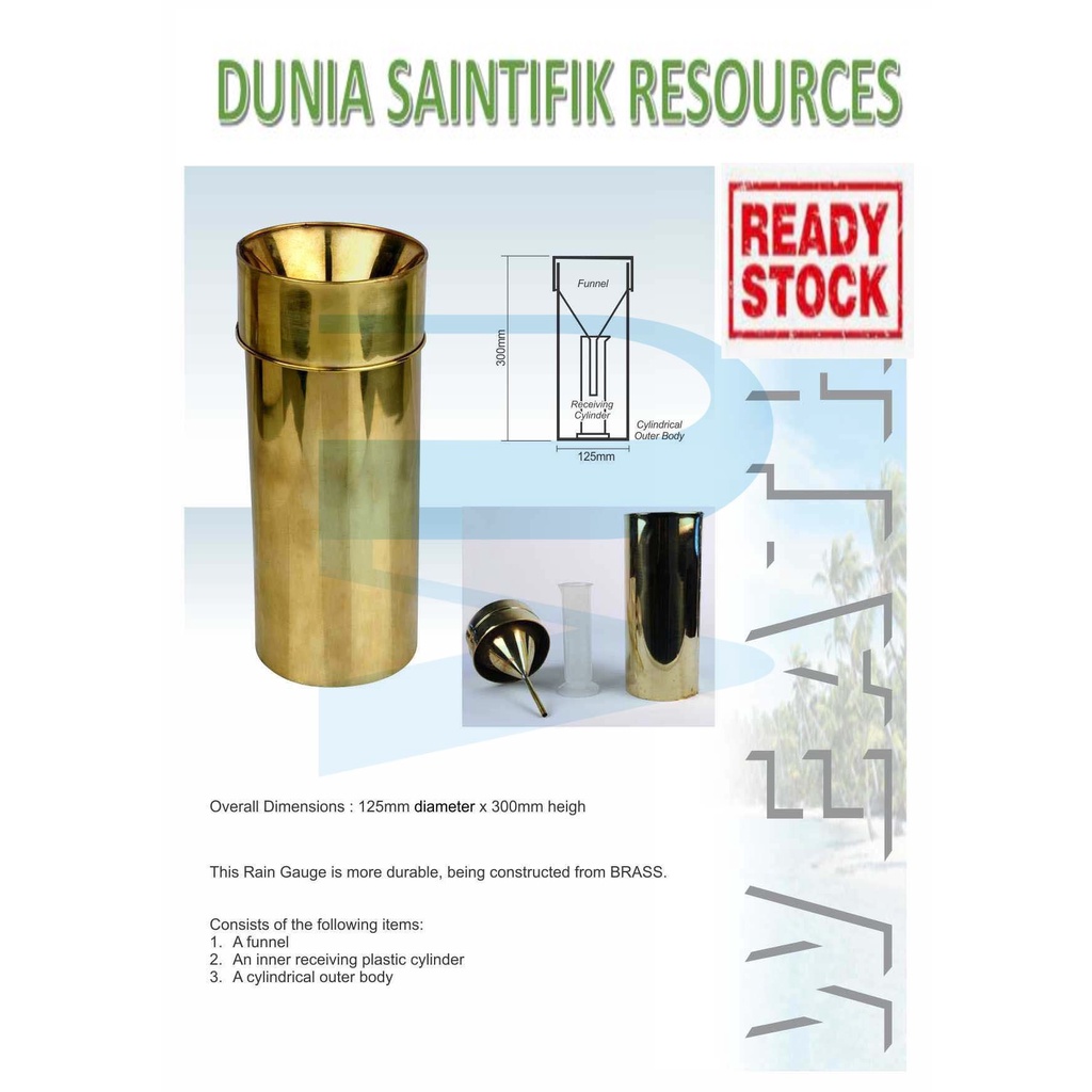 Rain gauge (Tolok Hujan) brass | Shopee Malaysia