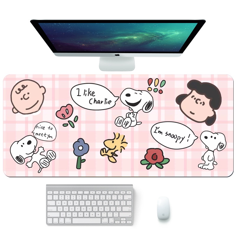 Snoopy Mousepad Super Large Writing Desk Pad Snop Computer Keyboard ...