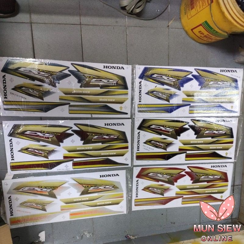 Stiker Sticker Body Stripe Cover Set (15) Honda Ex5 Dream Ex5dream | Shopee Malaysia