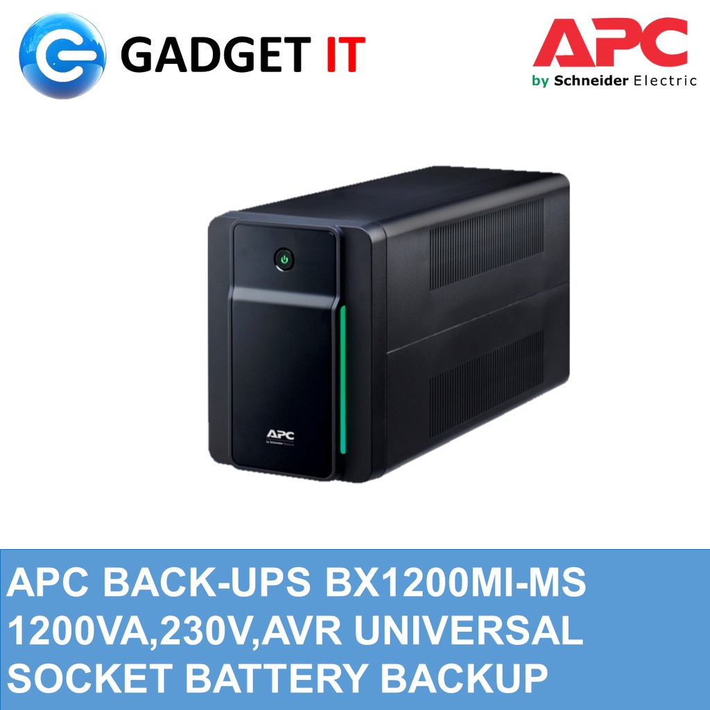 APC BACK-UPS BX1200MI-MS 1200VA,230V,AVR UNIVERSAL SOCKET BATTERY ...