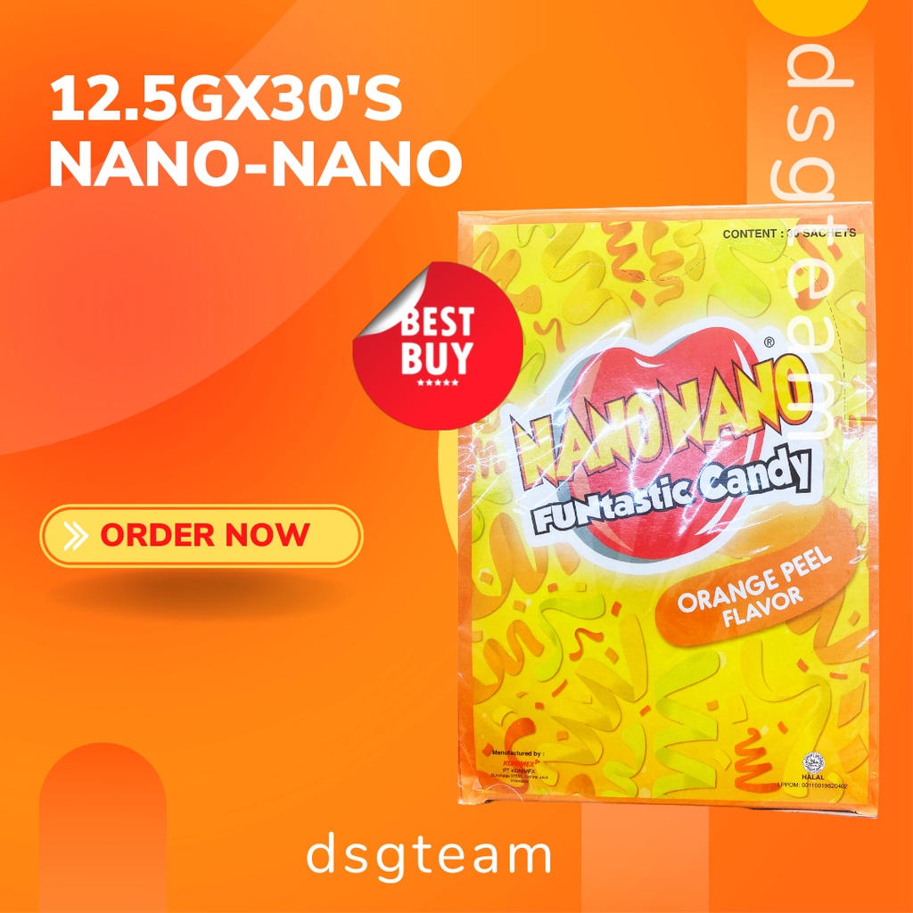 Nano Nano Funtastic Candy Orange Peel Flavor (12.5g x 30pcs) | Shopee ...