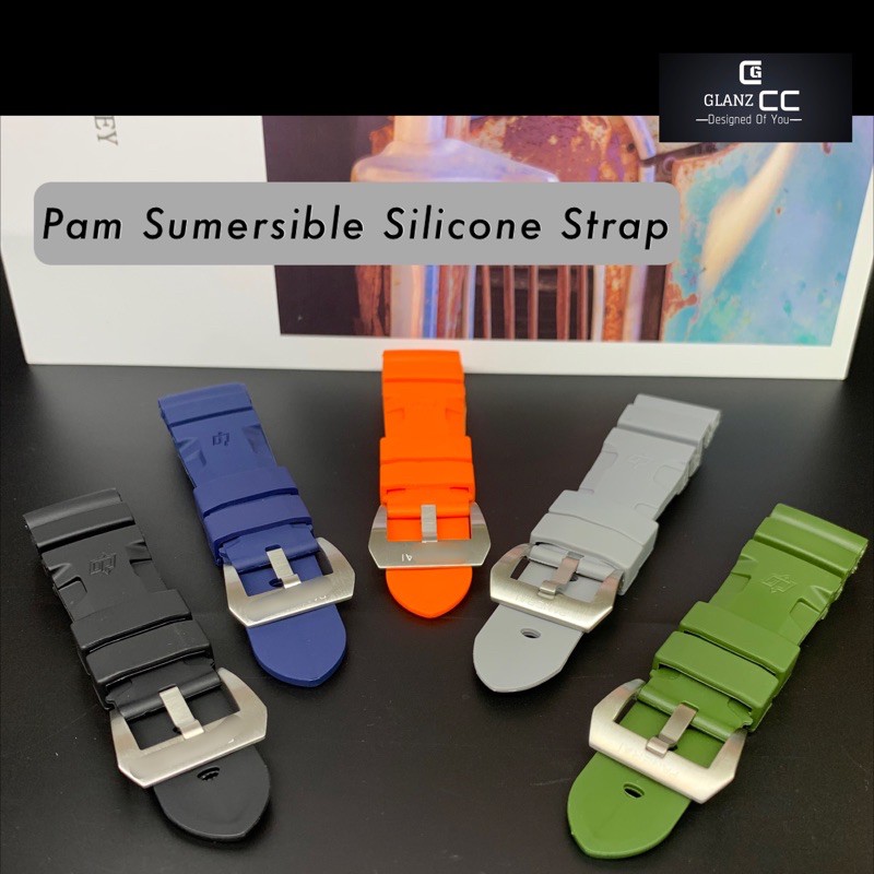 Pam Submersible Rubber Strap 01024 01305 24mm 26mm add with butterfly ...