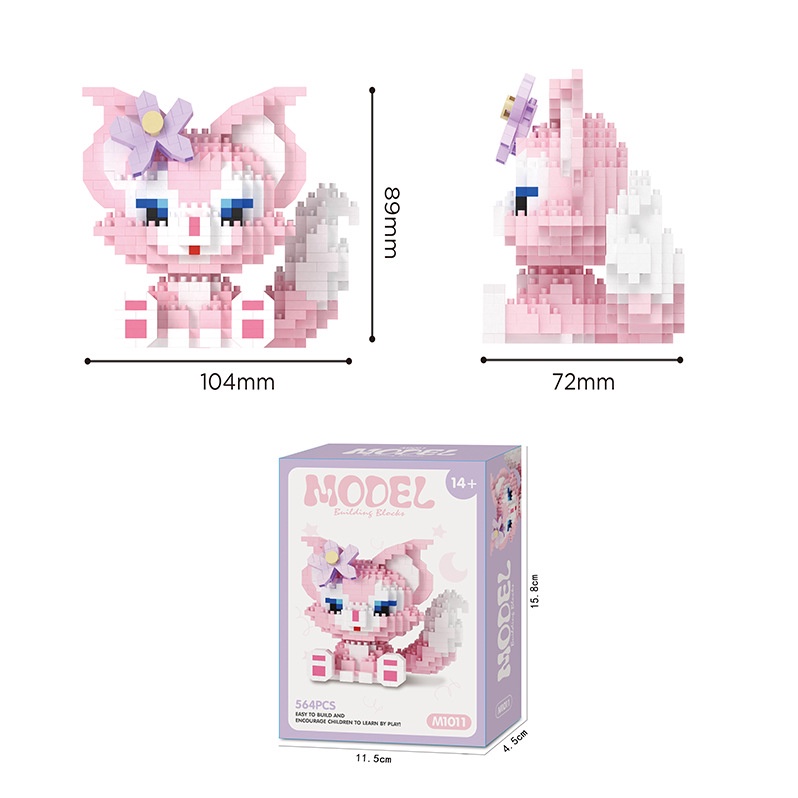 DIY Mini Block Nano Block Creative Leisure Toy Mikey Character Model ...