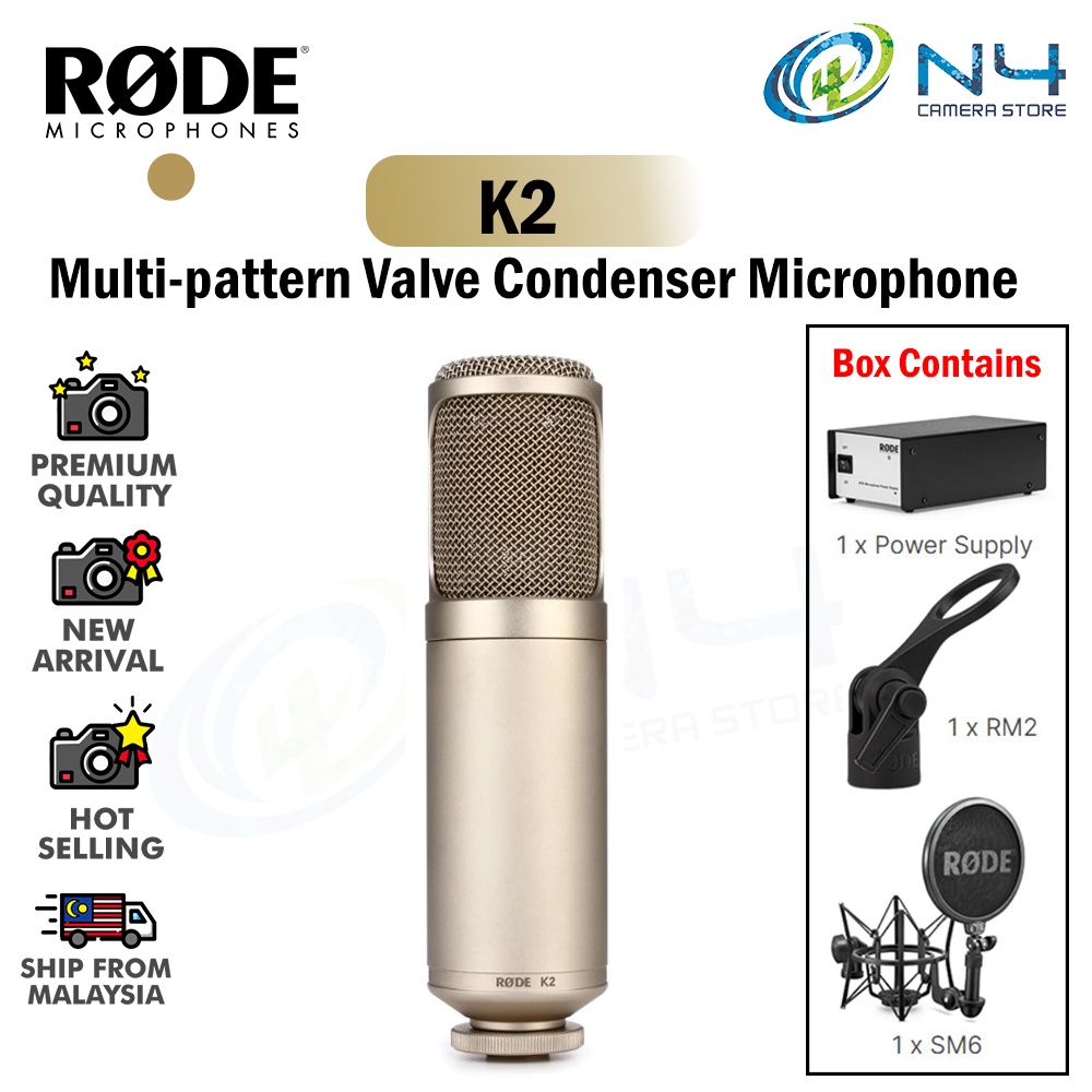 RODE K2 Multi-pattern Valve Condenser Microphone VARIABLE PATTERN DUAL ...