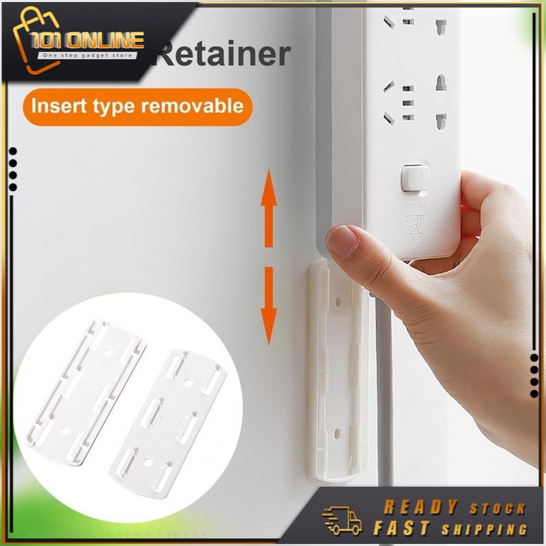 Wall Mounted Plug Bracket Reusable Self Adhesive ABS Punch Home Socket ...