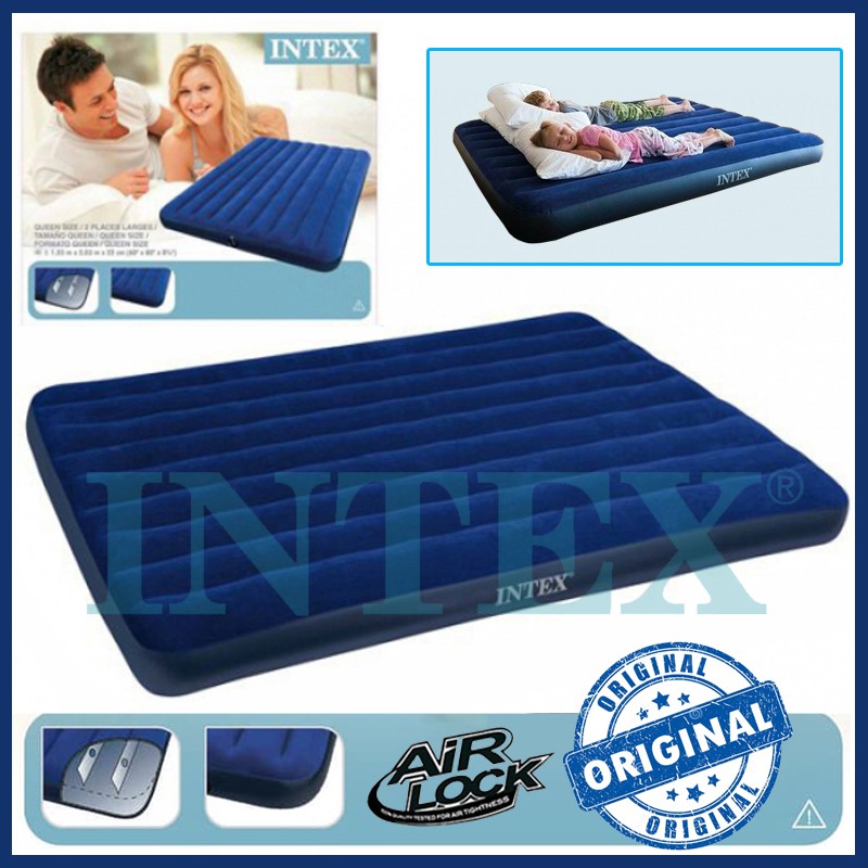 🔥Intex Original Classic Downy Inflatable Air Bed Mattress XL/ XXL Size ...