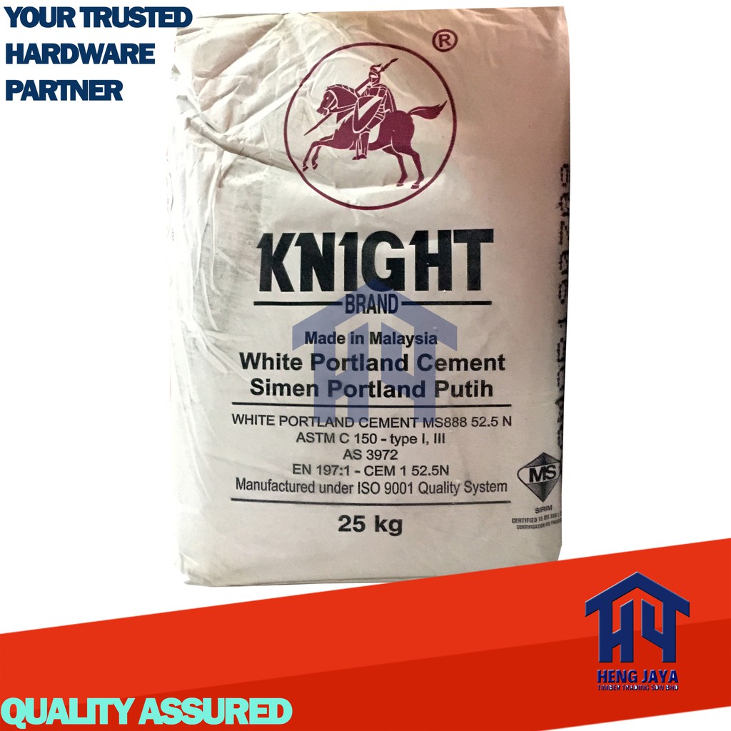 [KNIGHT] 2 KG White Portland Cement KNIGHT BRAND(CEMENT ONLY)/ 2 KG ...