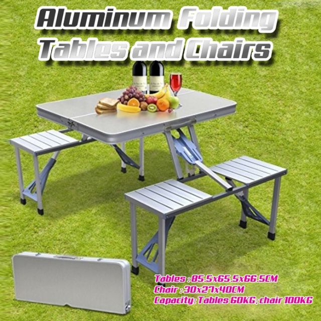 Meja lipat/picnic aluminium folding table/meja picnic/meja berkelah ...