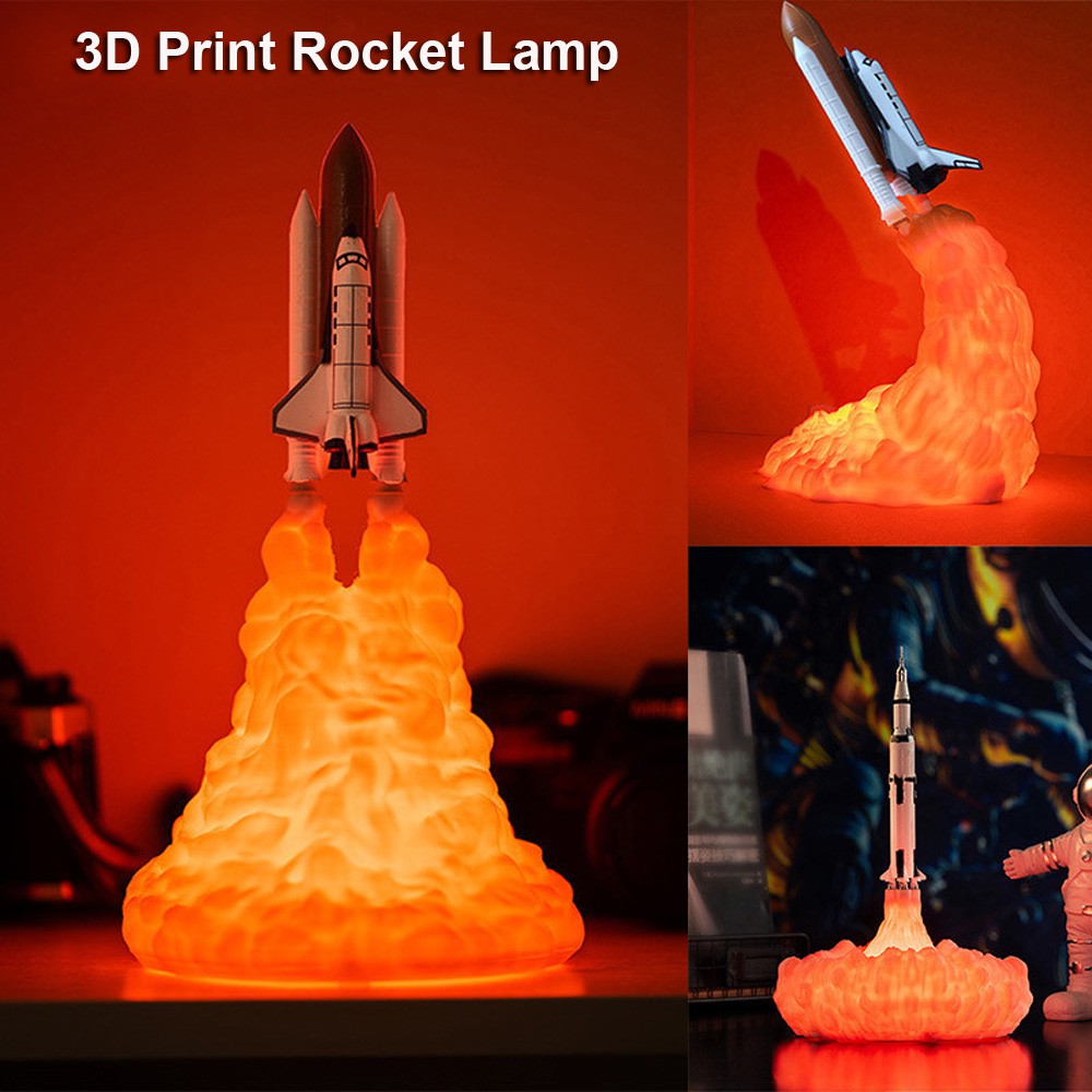 New Space Shuttle Lamp and Moon Lamps In Night Light By 3D Print For ...