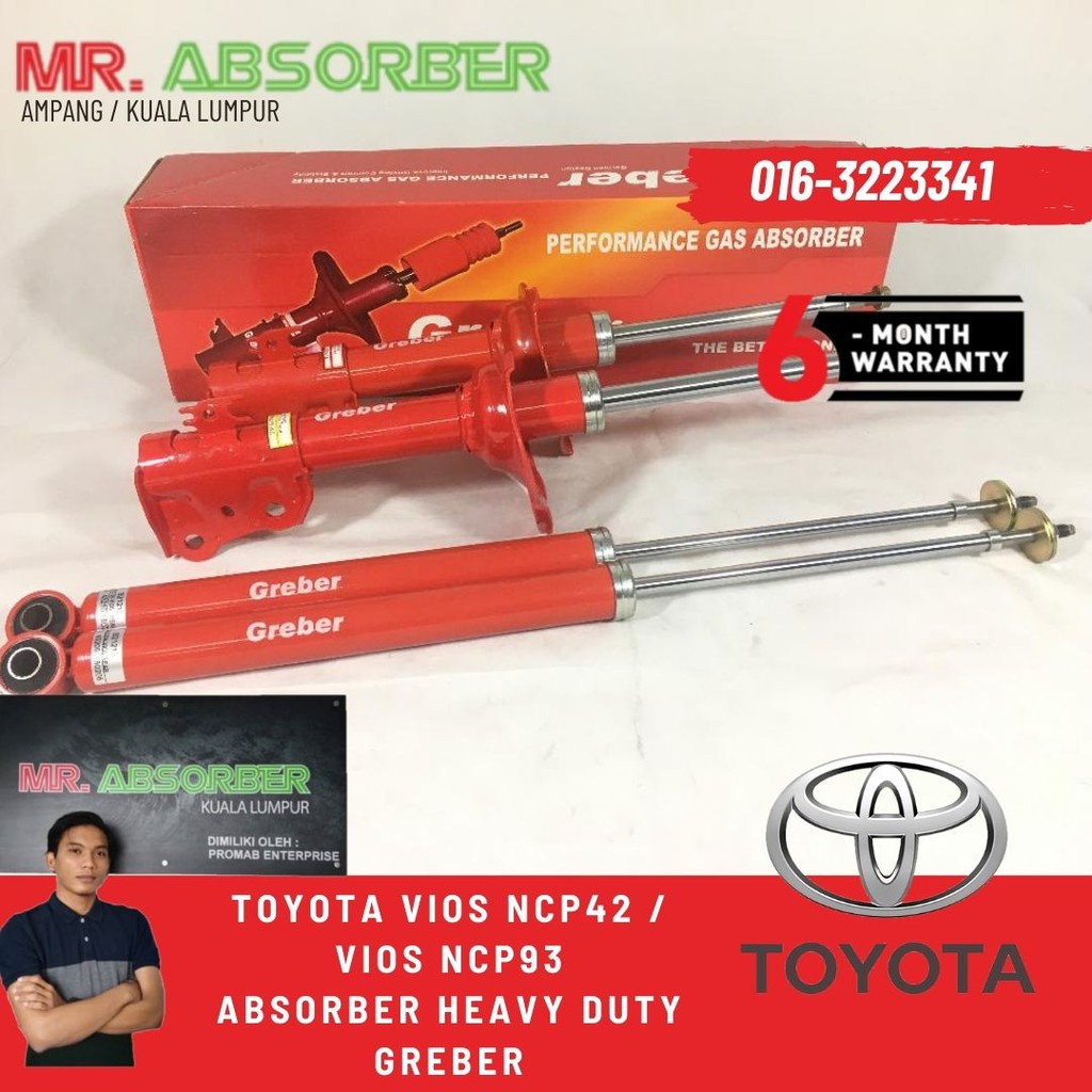 ABSORBER HEAVY DUTY GREBER TOYOTA VIOS NCP42 / VIOS NCP93 | Shopee Malaysia