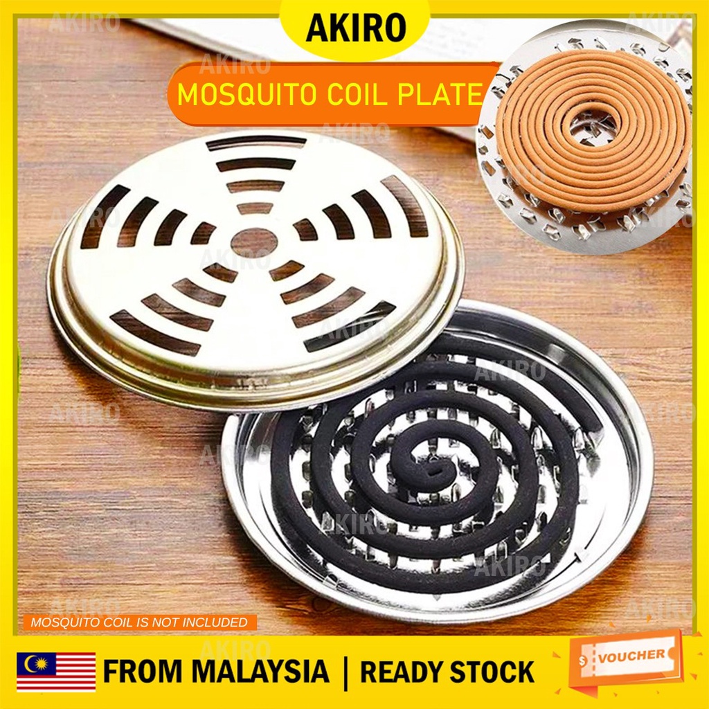 AKIRO Mosquito Coil Holder Incense Burner with Cover Camping Hiking ...