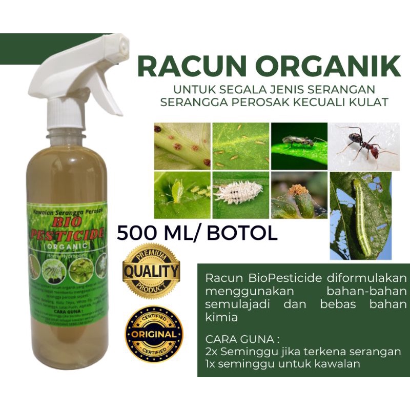 RACUN SERANGGA ORGANIK 100% / PEMBASMI MAKHLUK PEROSAK / BIO PESTICIDE ...