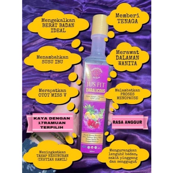 JUSFIT DARALICIOUS💯ORIGINAL BY HQ💕 | Shopee Malaysia