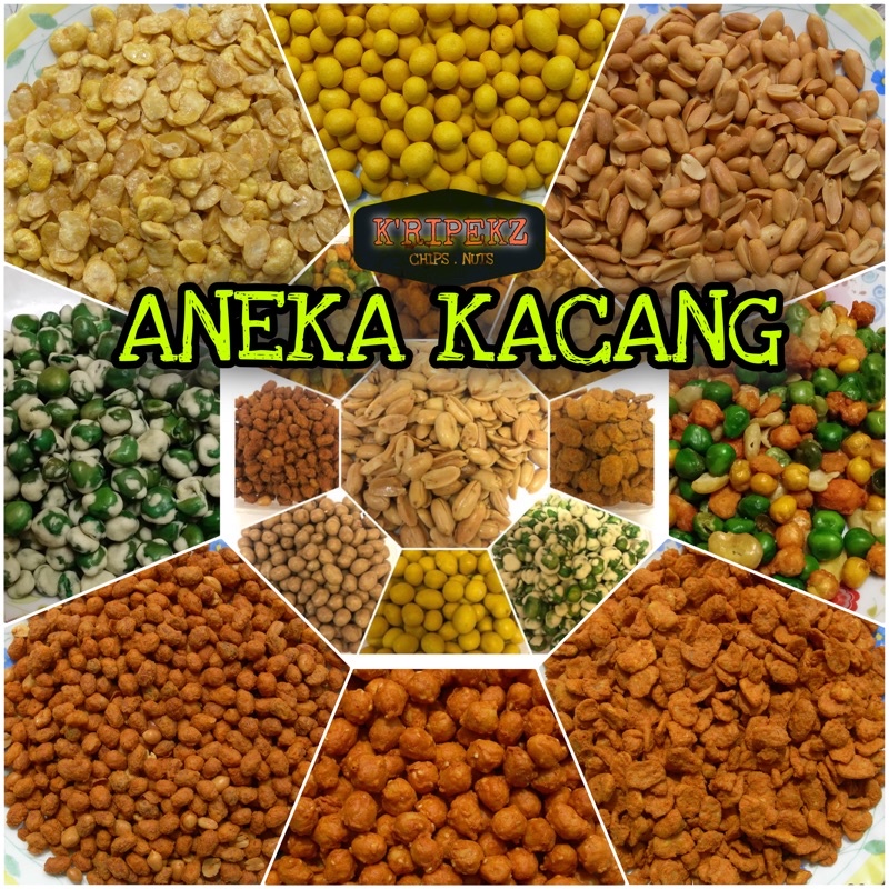 17 Aneka Pilihan KACANG ( import & Local ) Kerepek, jeruk, biskut tin ...