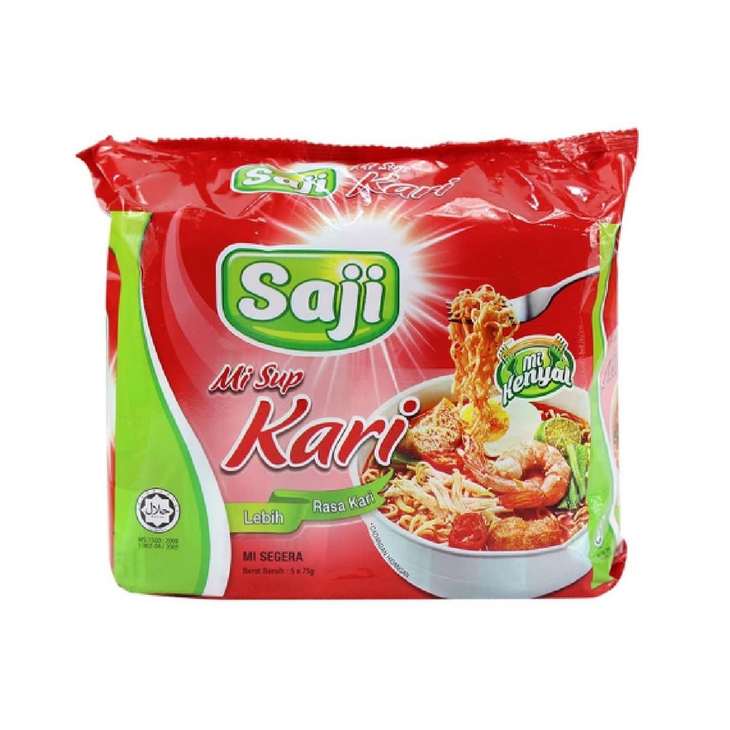 Saji Sajimee Instant Noodles Curry Soup Flavour (5 x 75g) | Shopee Malaysia