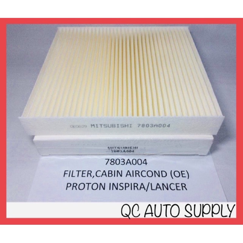 7803A004 CABIN AIRCOND FILTER FOR USE ON:PROTON INSPIRA, MITSUBISHI ...