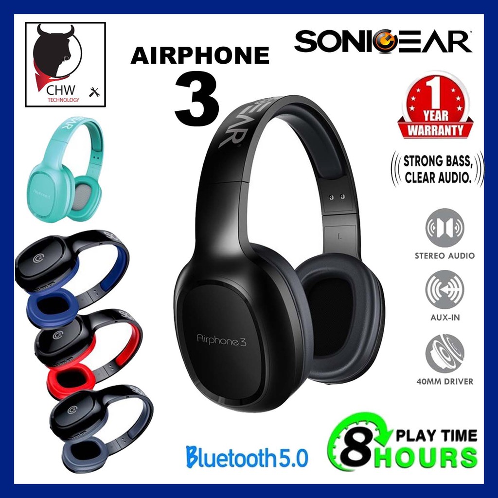 SonicGear AirPhone 3 Bluetooth Headphones With Mic | Shopee Malaysia