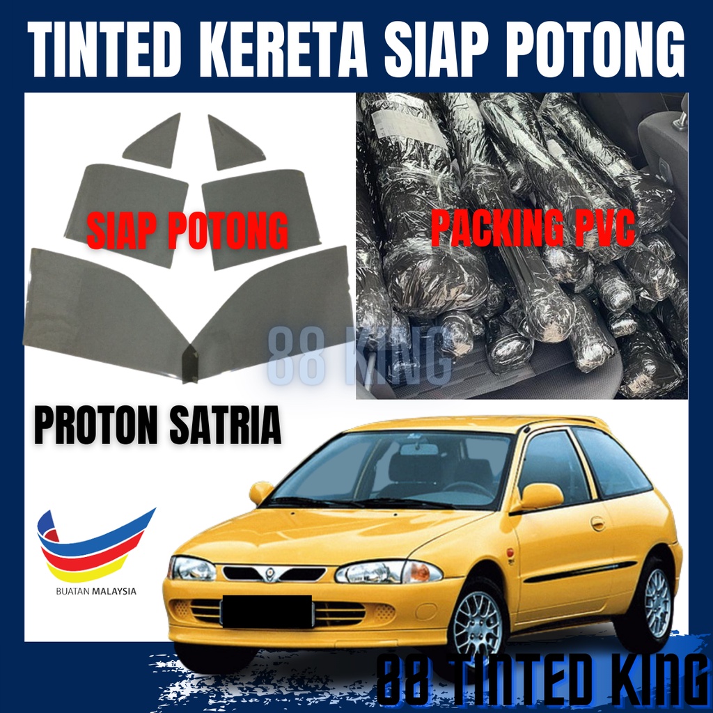 Tinted Kereta Proton Satria 1994-2005 2 Pintu Siap Potong / Car Tinted ...