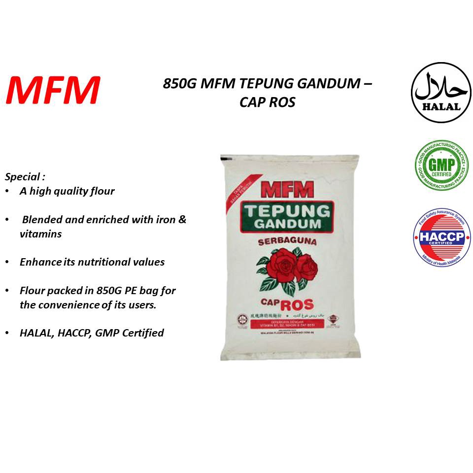 850G MFM TEPUNG GANDUM - CAP ROS | Shopee Malaysia