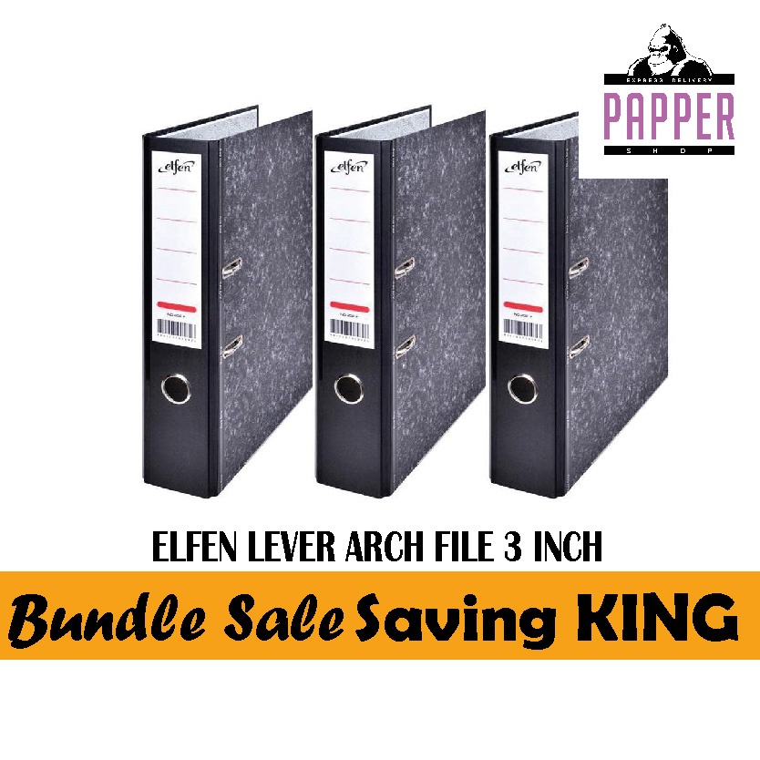 ELFEN Premium F4 75MM Arch File (Value Pack)(3-5-10PCS IN One)**Pack ...
