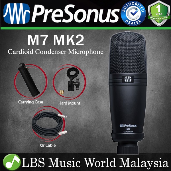 Presonus M7 MK2 Cardioid Condenser Microphone for Vocal Instrument Mic ...