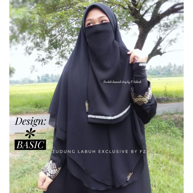 Tudung Labuh Chiffon 2 Layer Exclusive by F.Zahrah(basic) | Shopee Malaysia