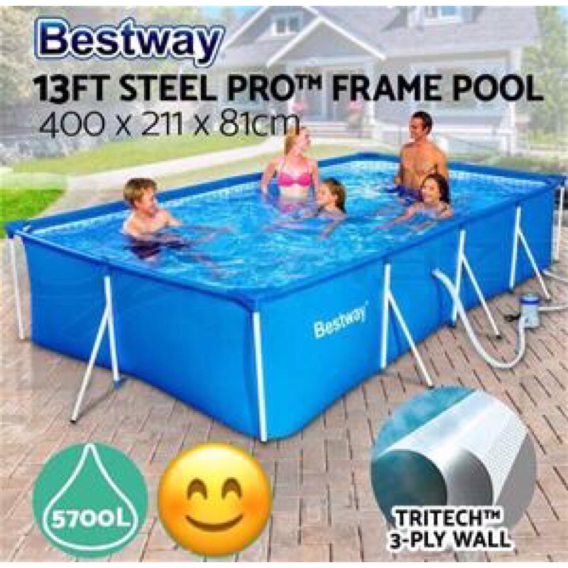 Bestway Pool 4m x 2m | Shopee Malaysia
