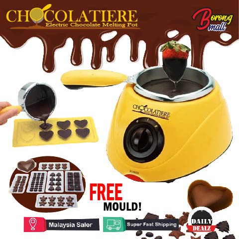Mini Electric Fondue Chocolate Melting Pot DIY Deco - FREE MOULDS ...