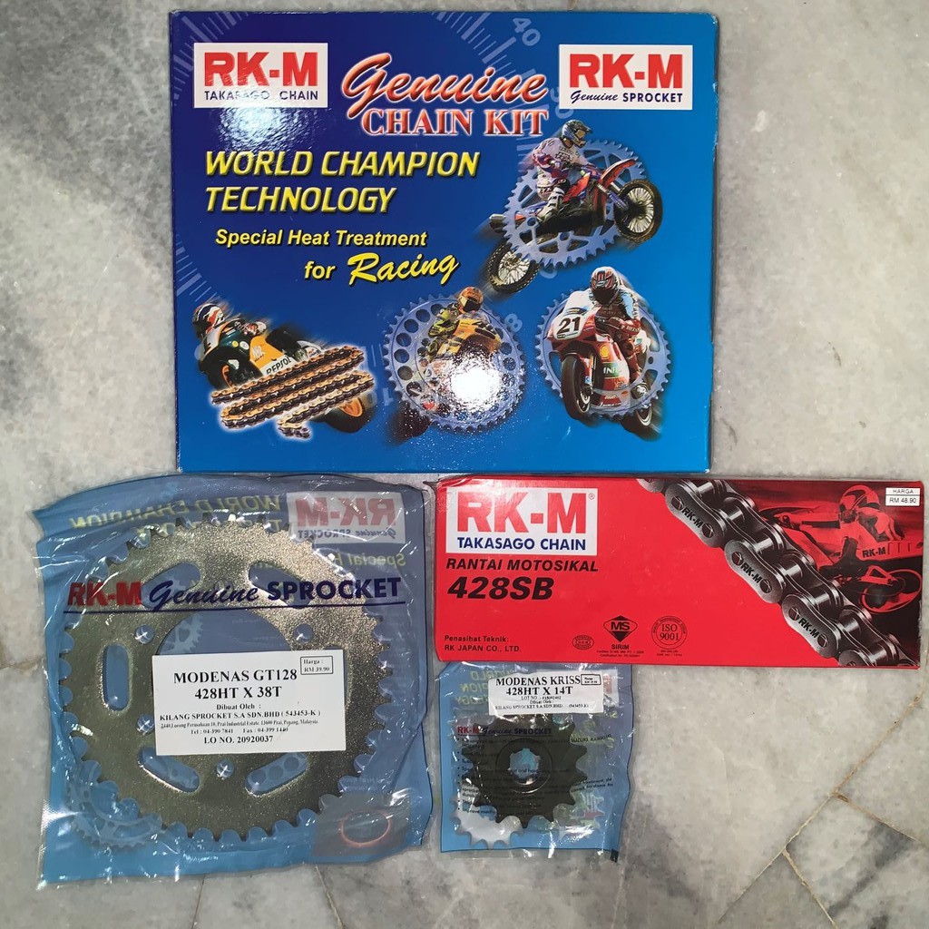 Modenas Dinamik RKM RK-M Chain kit / SPROCKET SET (For 428 HSB Chain ...