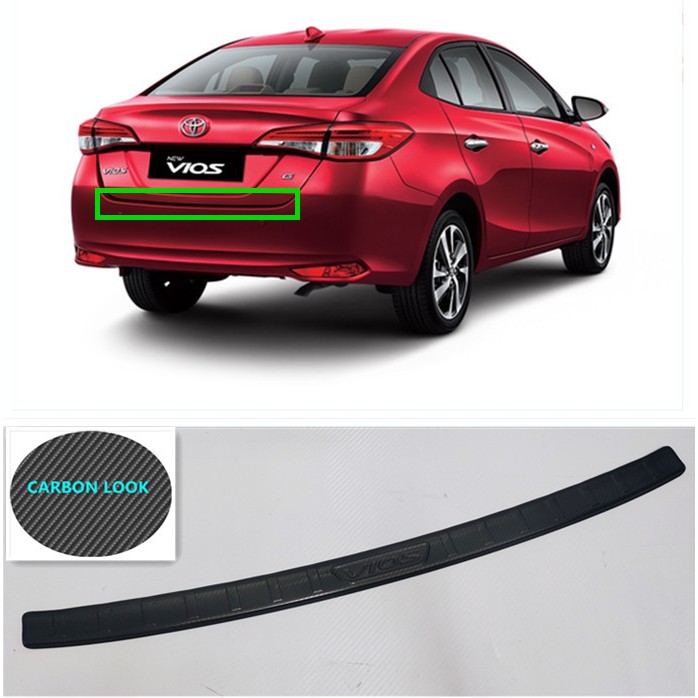 TOYOTA VIOS 2019-2021 Rear Bumper Guard Trunk Protector Stainless Steel ...