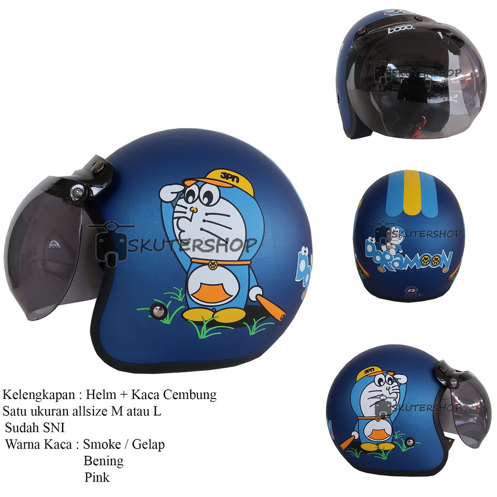 Scootershop Helmet JPN bogo Retro Classic Doramoon Doraemon Motif Cute ...