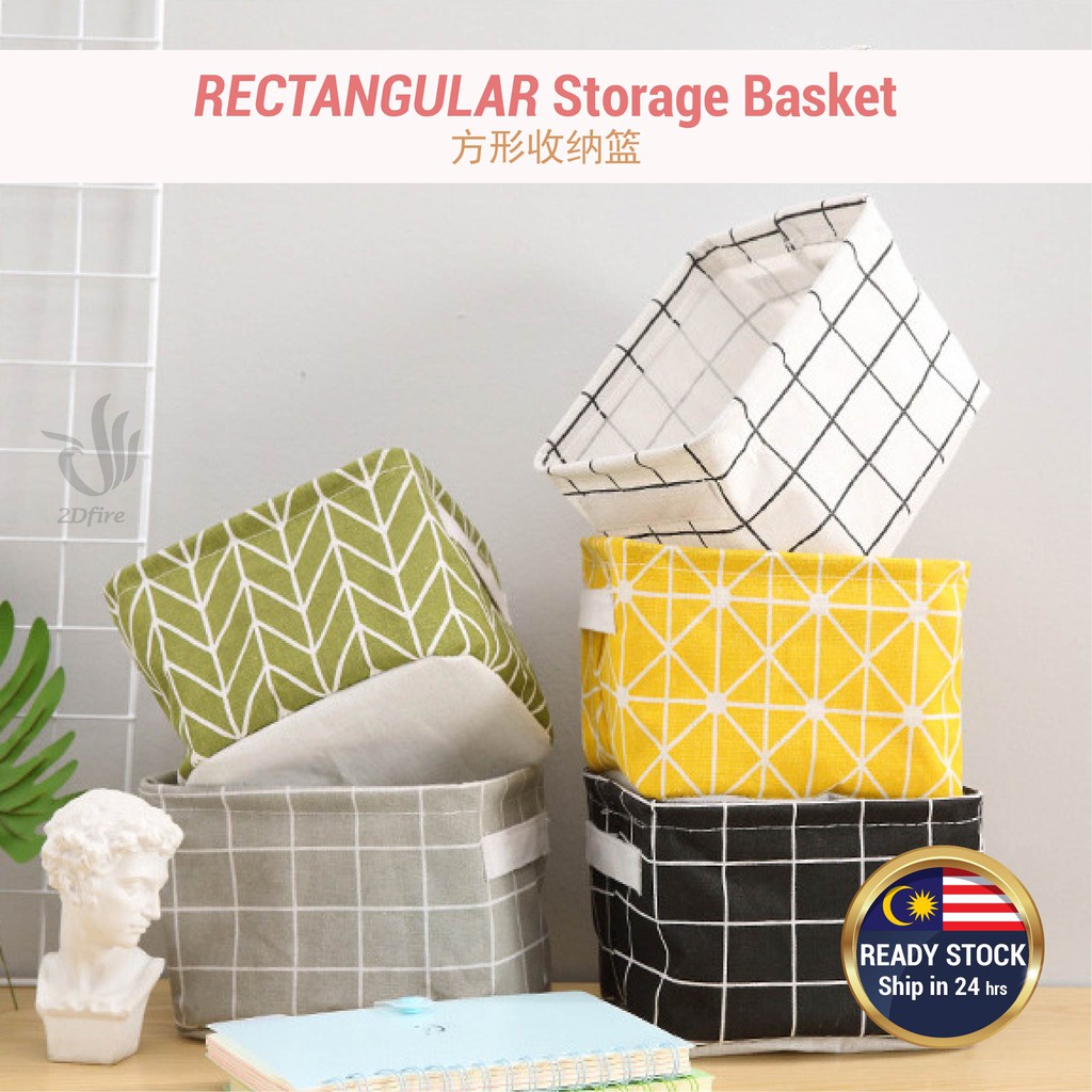 Rectangular Storage Basket Foldable Waterproof Container Box Organizer ...