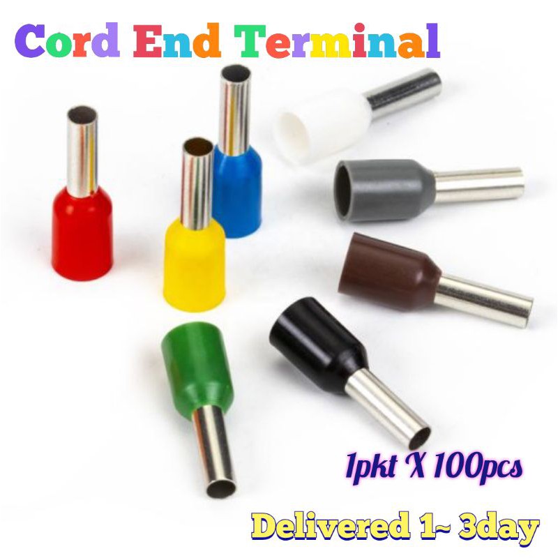 INSULATED CORD-END TERMINALS Ferrules 0.5 - 4mm² x 100pcs | Shopee Malaysia