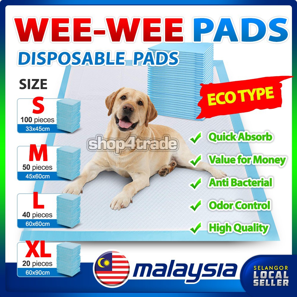 VIP Wee Wee Pad Eco Value PACK S M L XL Size Pee Pad Pet Pad Pet Sheet ...
