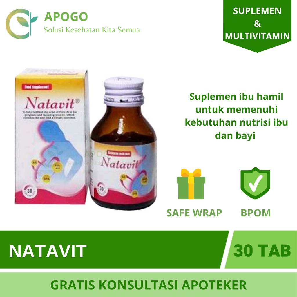 Natavit Pregnant Mother Supplement 1 TUBE Contents 30 TABLET | Shopee ...