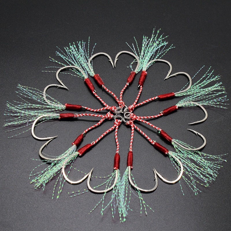 Jig Fishing Hook DOuble Assist Hook Jigging Slow Fast Bait Single ...