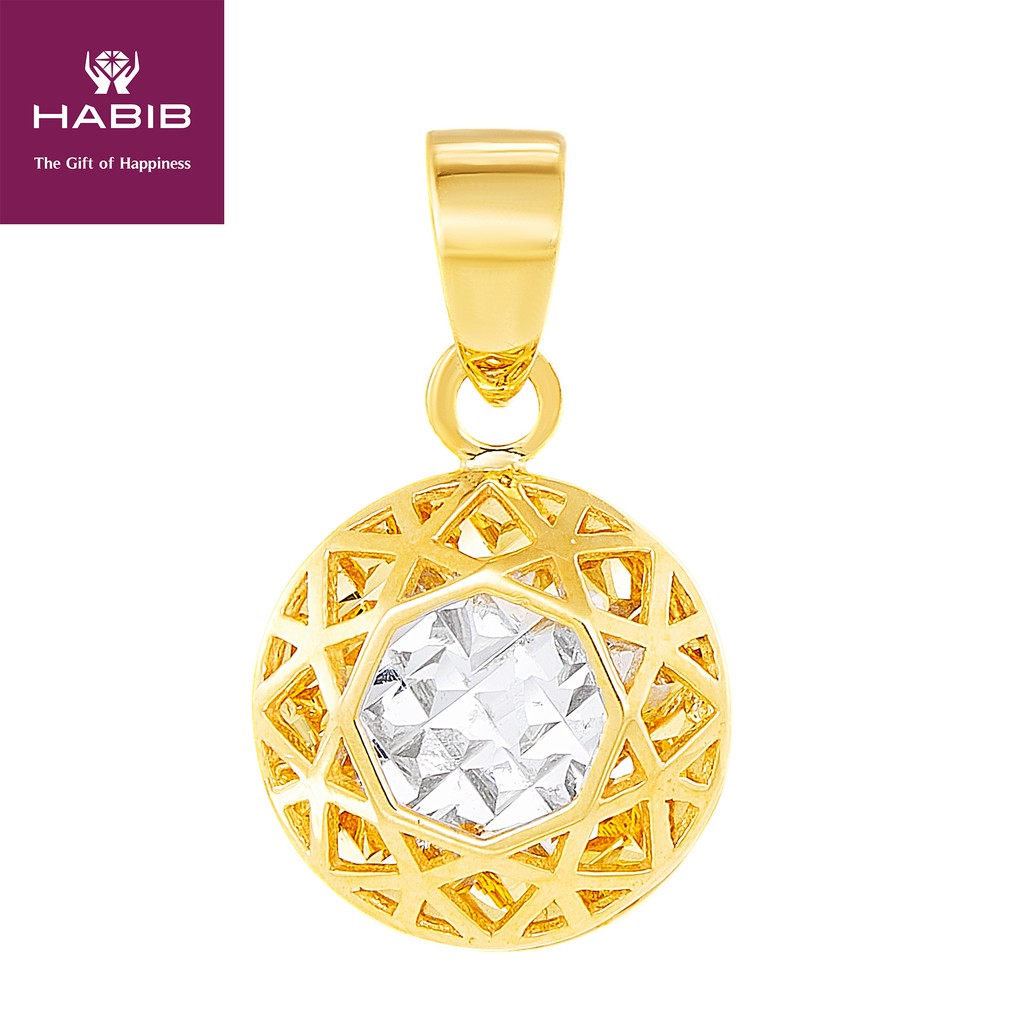 HABIB Oro Italia 916 Yellow and White Gold Pendant GP51170321-BI ...