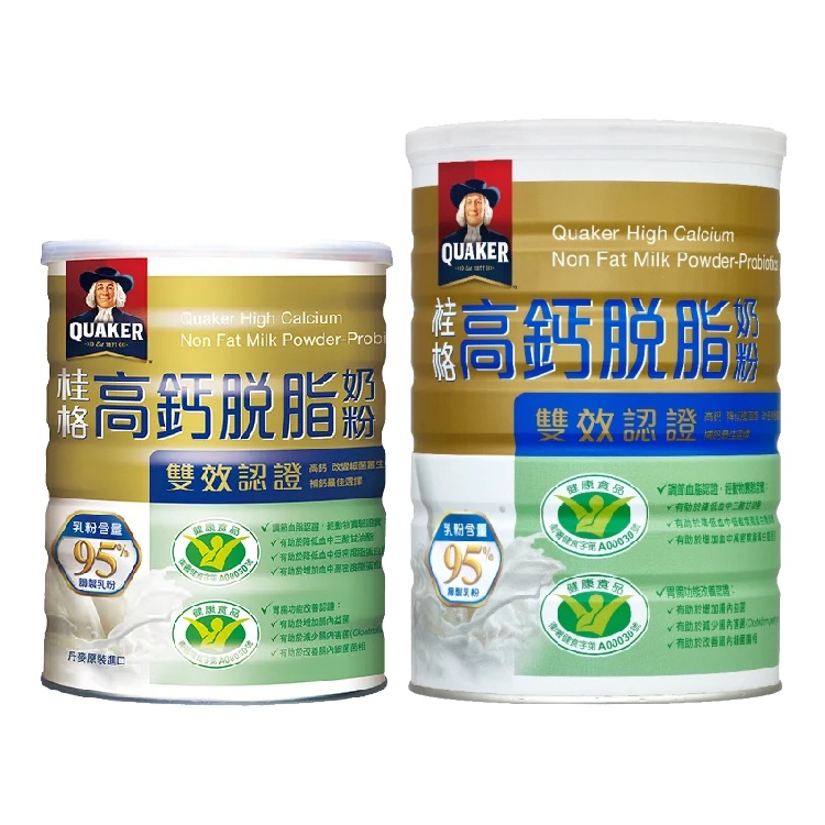 Quaker High Calcium Skimmed Milk Powder 750g/1500g/Can Double-Effect ...