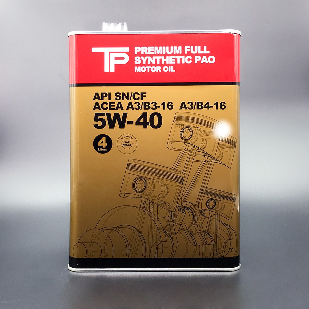 TP Motor Oil Premium Full Synthetic PAO 5W40 - Product of Japan ...
