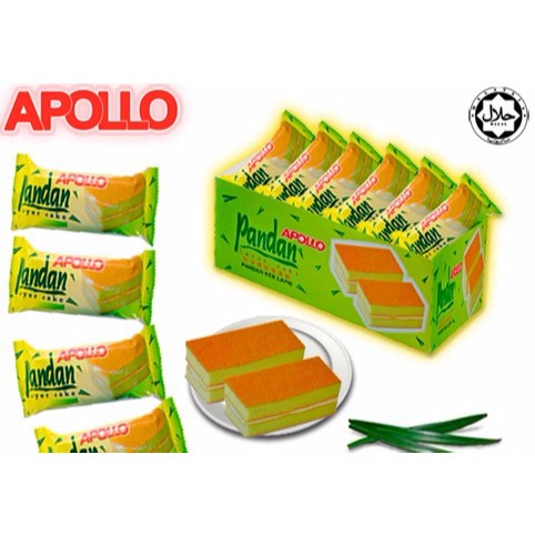 Apollo Pandan Layer Cake -432g (18gX24pkt) (A3030) | Shopee Malaysia