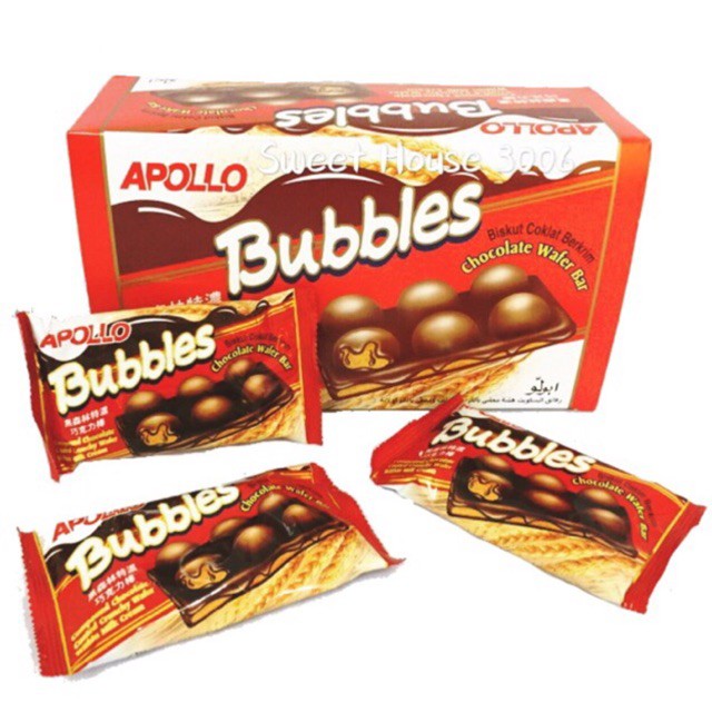 [Ready Stock] Apollo Bubbles Chocolate Wafer Bar 24's (32g each ...