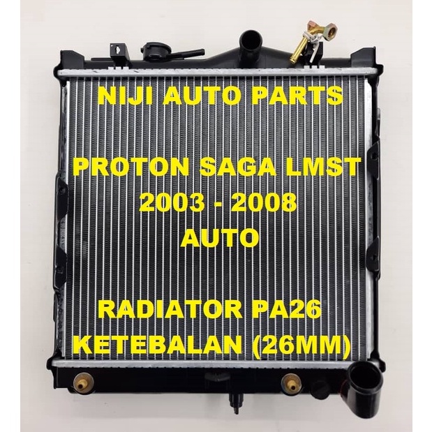 Radiator Proton Saga LMST 1.5 Auto Tangki Air Ketebalan PA26 Double ...