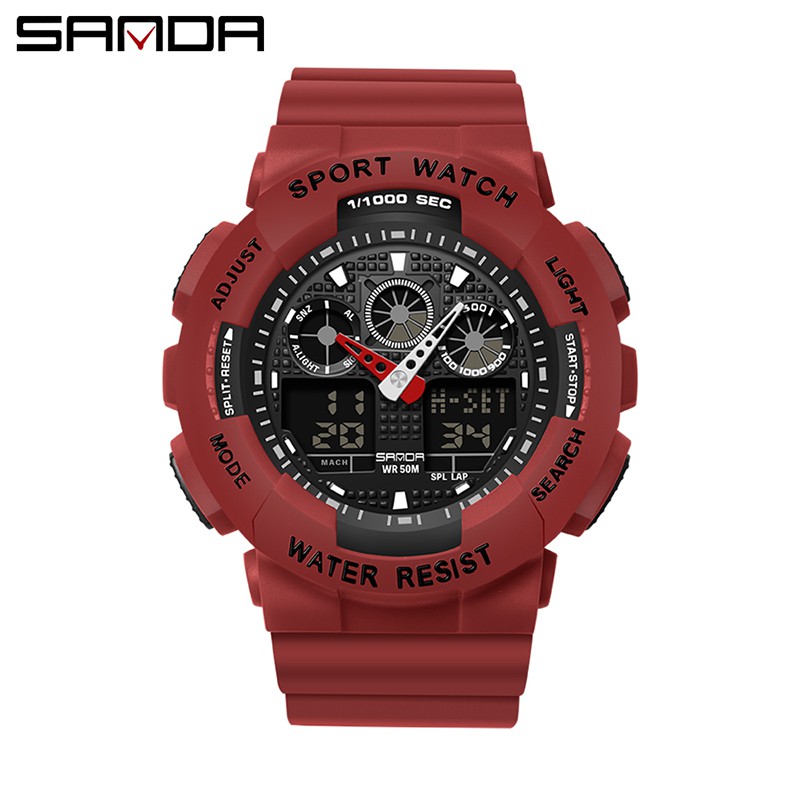 SANDA Sports Waterproof Women Watch Fashion Watch Multifunctional Luxury Alarm Chronograph Women ...
