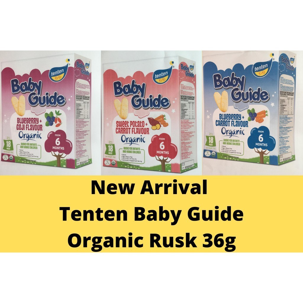Tenten Baby Guide Organic Rusks For 6M+ 36g EXP: 02/2025 | Shopee Malaysia