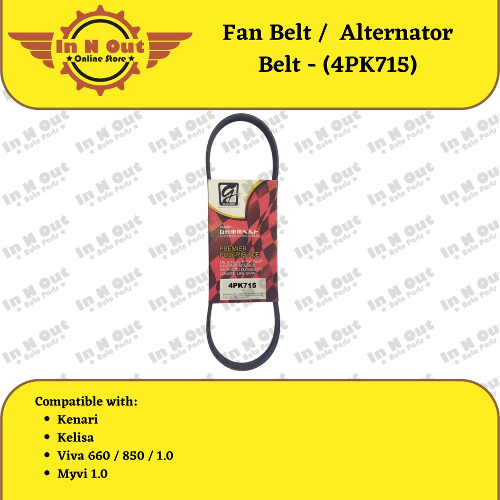 Fan Belt / Altenator Belt / 4PK715 - [Perodua Kenari / Perodua Kelisa ...