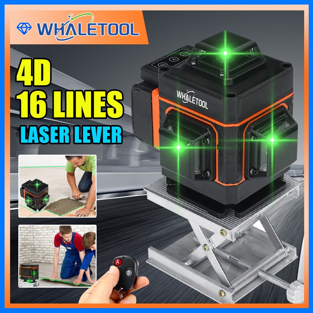 3D Laser Levels Green Light 16 Line Level Meter High Precision Flat ...