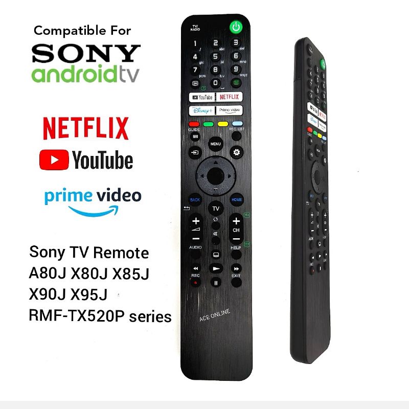 Sony Smart Android TV Remote Control Compatible With RMF-TX520P RMF-TX520P RMT-TX500P RMT-TX500U ...