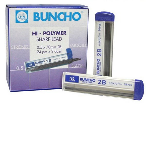 (1box) BUNCHO 0.5 PENCIL LEAD X 1bx (24 tuib) | Shopee Malaysia