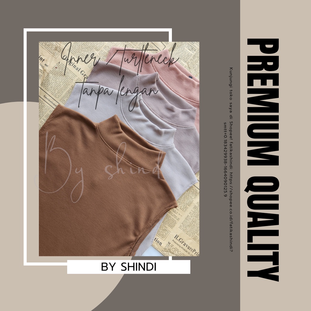 By shindi - Inner / Turtleneck Sleeveless Turtle Neck / Inner Cuff Knit ...