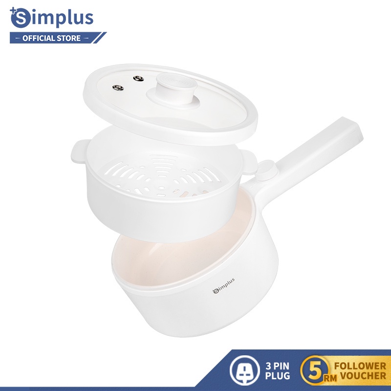 Simplus Multi Cooker With Steamer Non Stick Ceramic Coating Electric Multifunction Cooker (1.5L ...